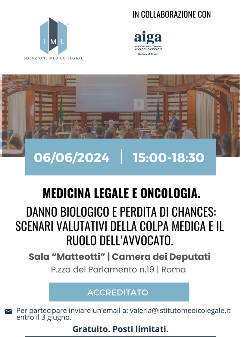 Medicina legale e oncologia. Danno biologico e perdita di chances ...